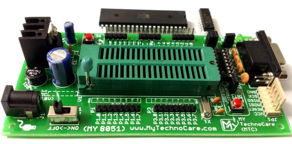 8051 Microcontroller Board with ZIF Socket - 8051 Kit - MY TechnoCare