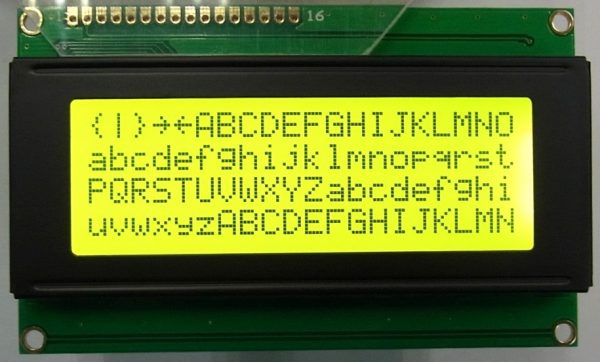 20x4 Character LCD Display Black on Yellow/Green JHD204A,HD44780 Buy Online