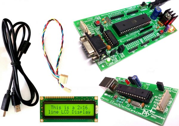 8051 Development Board with LCD 16x2 & Programmer - MY TechnoCare