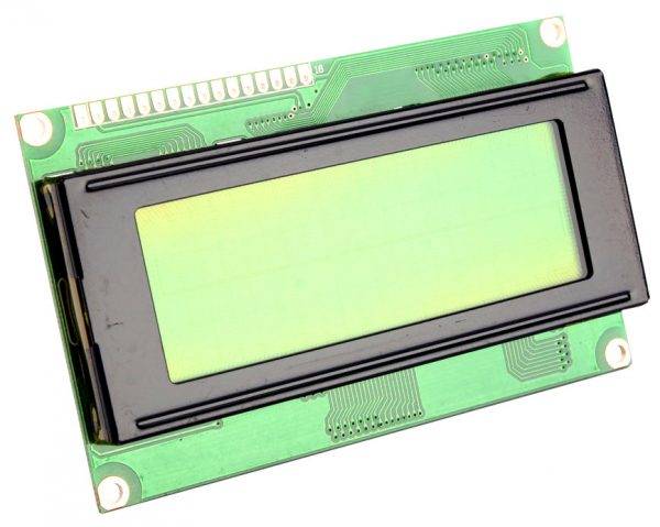20x4 Character LCD Display Black on Yellow/Green JHD204A,HD44780 Buy Online